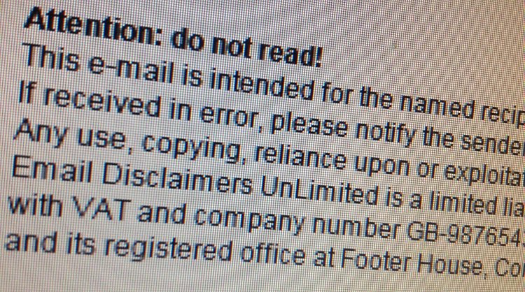 What information should we include in our email footers?